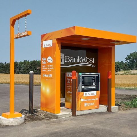 Custom Two Column Curved Canopy – The World Leader in ATM Kiosks