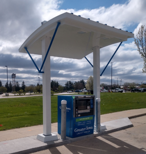 Custom Two Column Curved Canopy – The World Leader in ATM Kiosks